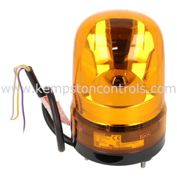 Patlite SKH-M1JB-Y ROTATING BEACON ?100 / M1 / CAB TIRE / BUZZER / Y, 12-24VDC | Kempston Controls