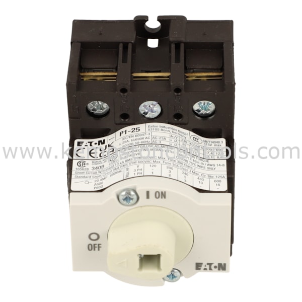 Eaton Moeller P1-25/XM MOELLER MAIN SWITCH REAR MOUNT W/O METAL SHAFT ...