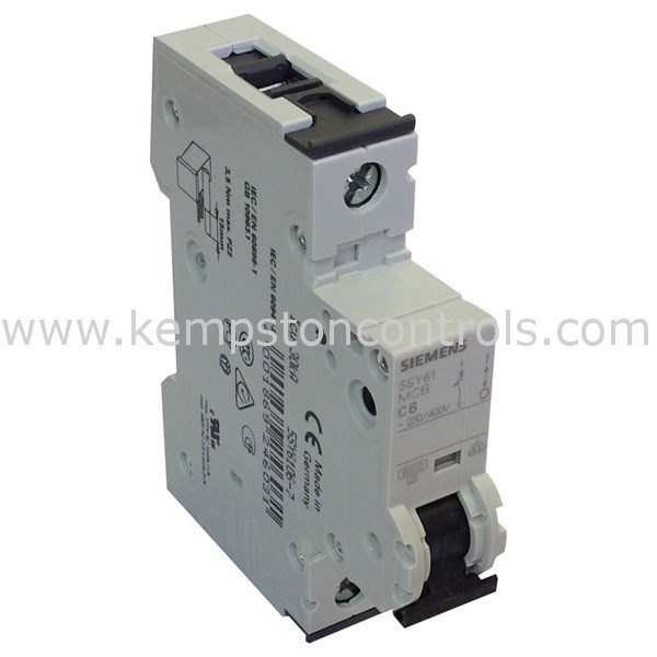 Siemens 5SY6106-7 MCB 1P TYPE C 6A | Kempston Controls