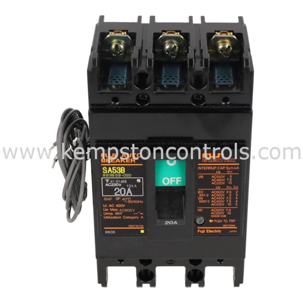 Fuji SA53B/20W FUJI AUTO BREAKER, 20A | Kempston Controls