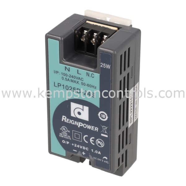 Reignpower LP1025D-24S REIGNPOWER DIN RAIL POWER SUPPLY MAINS INPUT, 24VDC, 1A OUTPUT, 47~63HZ ...
