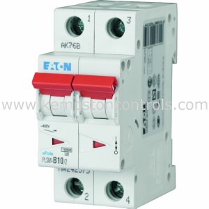 Eaton Moeller PLSM-D10/2-MW MOELLER MCB 10A 10KA TYPE D DP | Kempston Controls