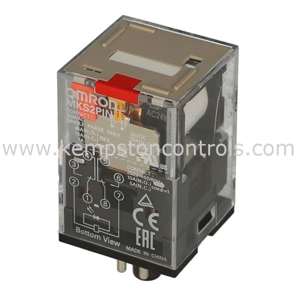 Omron MKS2PIN AC24 OMRON RELAY, PLUG-IN, 8-PIN, DPDT, 10 A, MECHANICAL ...