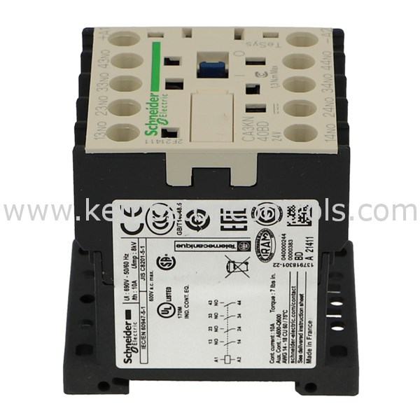 Schneider CA3KN40BD SCHNEIDER CONTROL RELAY, 4NO,