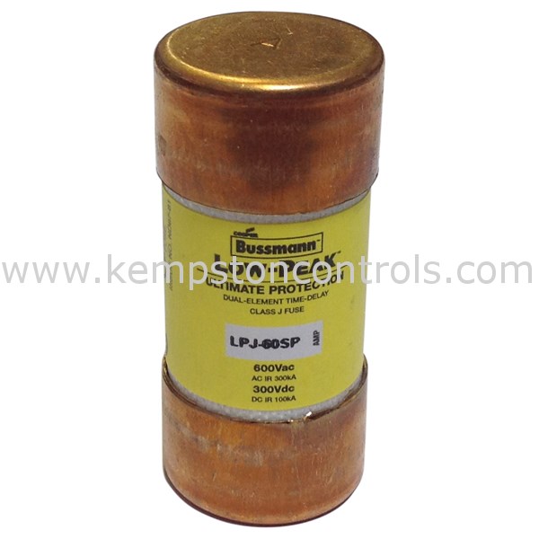 Bussmann LPJ-60SP DUAL-ELEMENT, TIME-DELAY FUSE, 60A, 600V, 26.92 X 60 ...