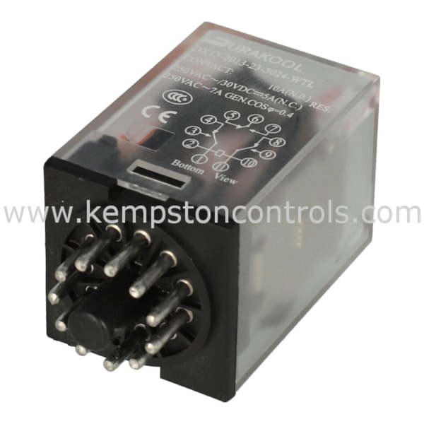 Durakool DX15-2013-23-3024-WTL DURAKOOL RELAY W TESTBTN&LED,24VAC,3P,11 ...