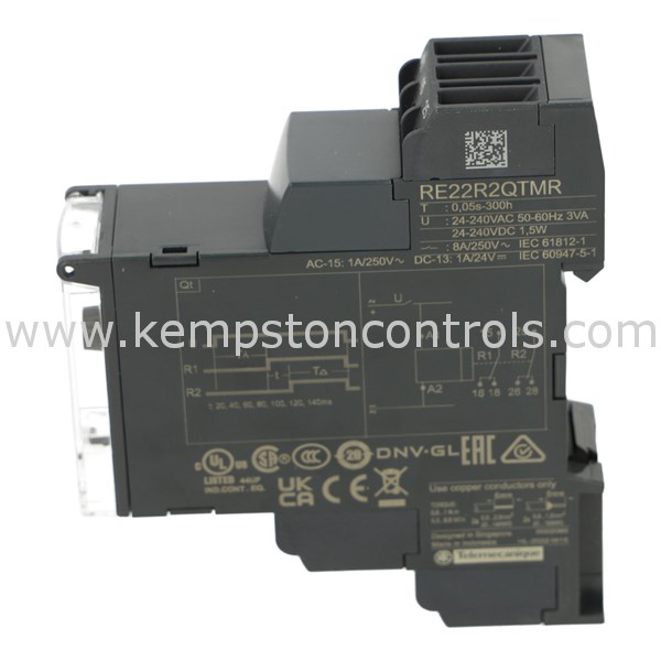 Schneider RE22R2QTMR SCHNEIDER MODULAR TIMING RELAY, 8A, 2CO, 0.05S ...