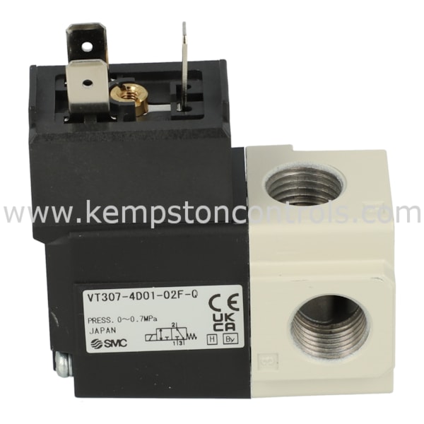 SMC VT307-4DO1-02F-Q SMC VT307, DIRECT OPERATED POPPET TYPE SOLENOID VALVE, 3 PORTS, 220VAC, 8A ...