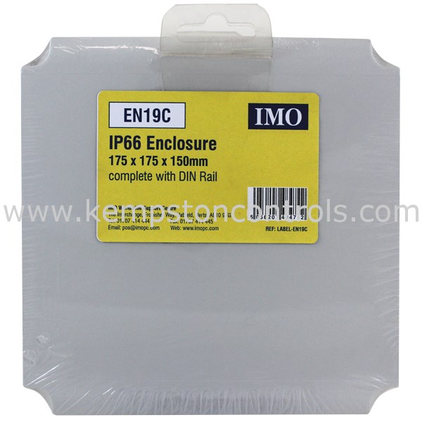 IMO EN19C IMO IP66 ENCLOSURE, ABS 175X175X150MM, INCLUDING DIN RAIL ...