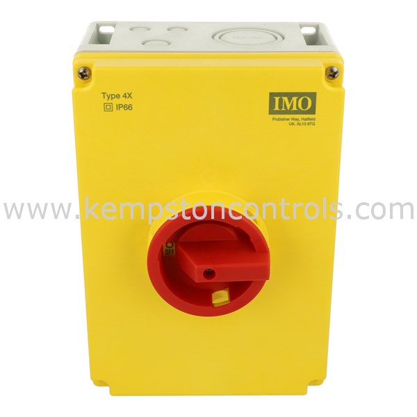 IMO PE69-4063 IMO ISOLATOR 4 POLE, 63A, ENCLOSED, IP65 | Kempston Controls