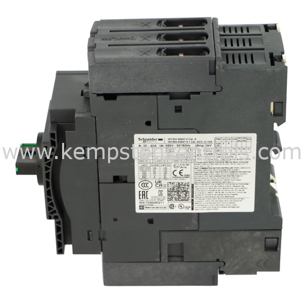 Schneider GV3P40 SCHNEIDER MOTOR CIRCUIT BREAKER, TESYS GV3, 3P, 30-40A ...