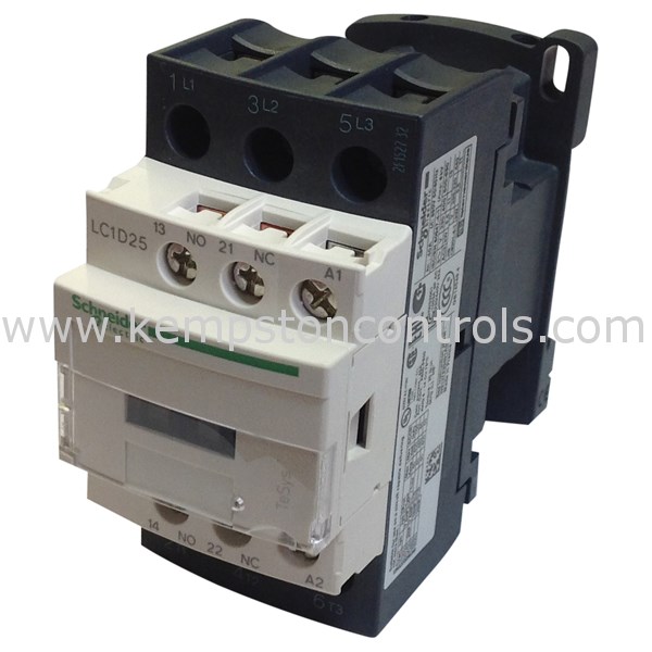 Schneider LC1D25U7 SCHNEIDER CONTACTOR 25A 240VAC | Kempston Controls