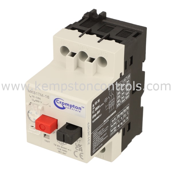 Crompton Controls CCMMS16 CROMPTON CONTROLS MANUAL MOTOR STARTER OVERLOAD 10 TO 16A | Kempston ...