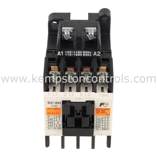 Fuji SC0/H-1A/1 FUJI 1A AC100/110V CONTACTOR 1 N/O AUX SINGLE BUTTON ...