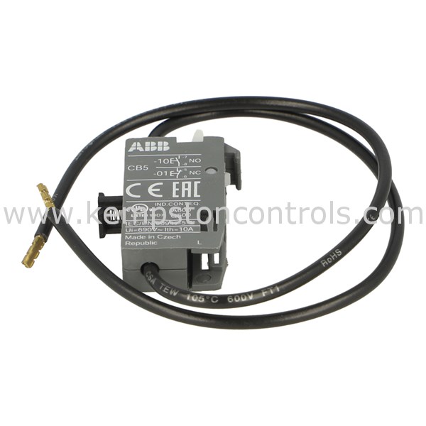 ABB CB5.10 ABB IMPULSE CONTACT BLOCK, 1NO, C/W 2 CONNECTING LEADS 0.5 ...