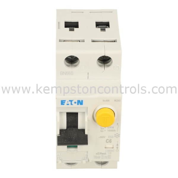 Eaton Moeller FRBMM-C6/1N/001 MOELLER RCBO, 10KA, 1P+N, 6A, CURVE C ...