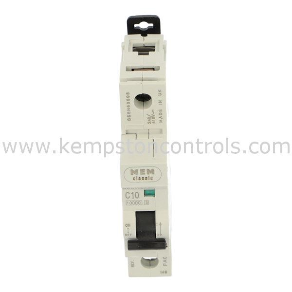 MEM Classic MCH110 MEMSHIELD 2, MCB, CIRCUIT BREAKER, 10A, 10KA, TYPE C, SINGLE POLE, 18MM WIDTH ...