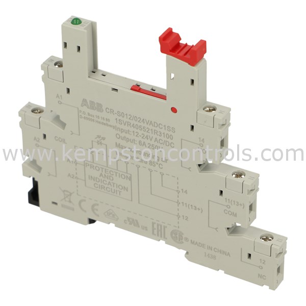 ABB 1SVR405521R3100 ABB RELAY/OPTO SOCKET, SCEW TERMINALS, A1-A2, 12-24VAC/DC, 250VAC, 10PCS ...