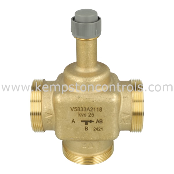 Honeywell Fema V5833A2118 HONEYWELL FEMA 3-WAY MIXING LINEAR VALVE, EXTERNAL THREAD, DN40, PN16 ...