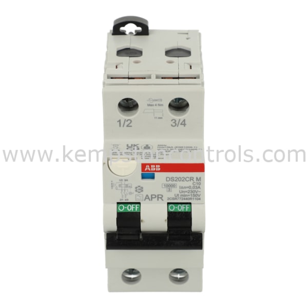 ABB 2CSR772440R1104 ABB RCCB WITH OVERCURRENT PROTECTION, 2 POLE, 2 ...