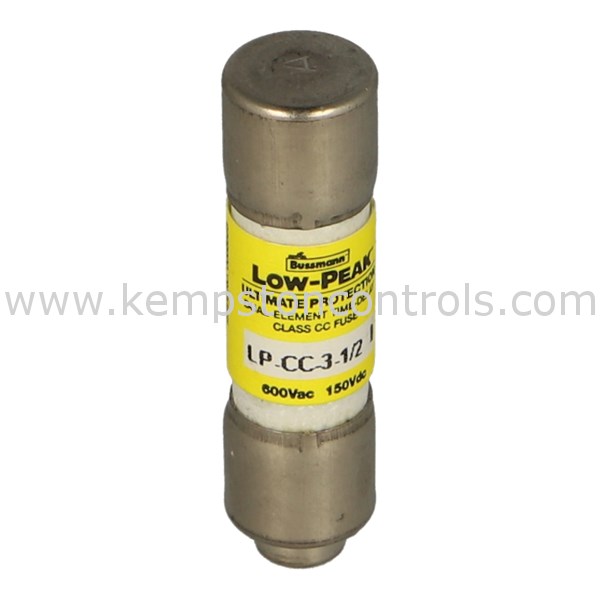 Bussmann LP-CC-3-1-2 TIME-DELAY FUSE, 3 1/2A, 600V, 10.3 X 38.1MM ...