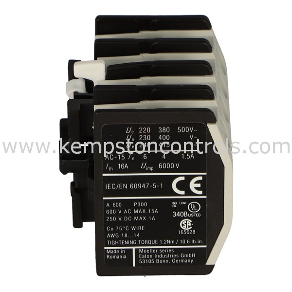 Eaton DILM150-XHI31 EATON AUXILIARY CONTACT MODULE, 4 POLE, ITH= 16 A ...