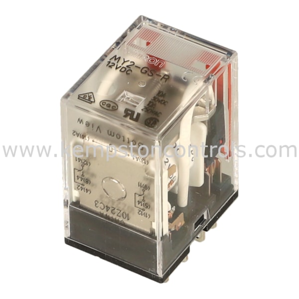 Omron MY2-GS-R DC12 OMRON RELAY, PLUG-IN, 8-PIN, DPDT, 10 A, MECHANICAL INDICATOR, 12 VDC ...