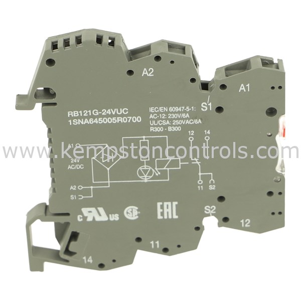 ABB 1SNA645005R0700 ABB SCREW RELAY RB121A 24VAC/DC : 24VAC-DC INPUT ...