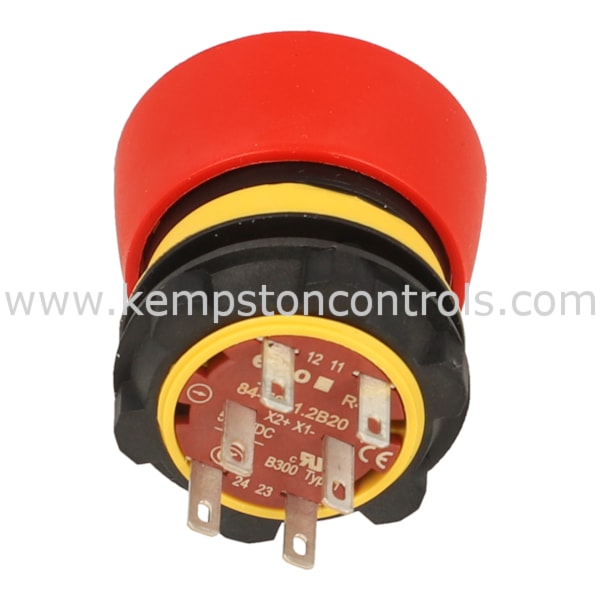 EAO 84-5031.2B20 EAO 84 SERIES ILLUMINATED EMERGENCY STOP, PUSH BUTTON, PANEL MOUNT, 22.5MM ...