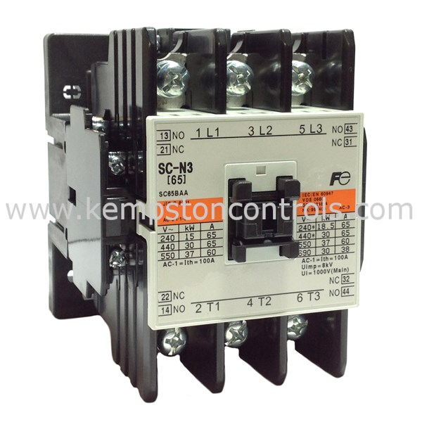 Fuji SCN3/4 SC-N3 AC415V-440V CONTACTOR 2N/O+2N/C AUX (30KW AC3 380 ...