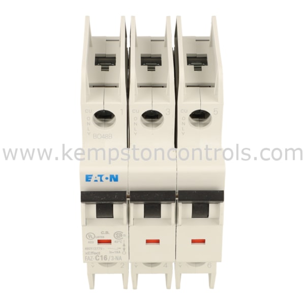Eaton Moeller FAZ-C16/3-NA MOELLER MCB, 16A, C-TYPE, TP, UL489 ...