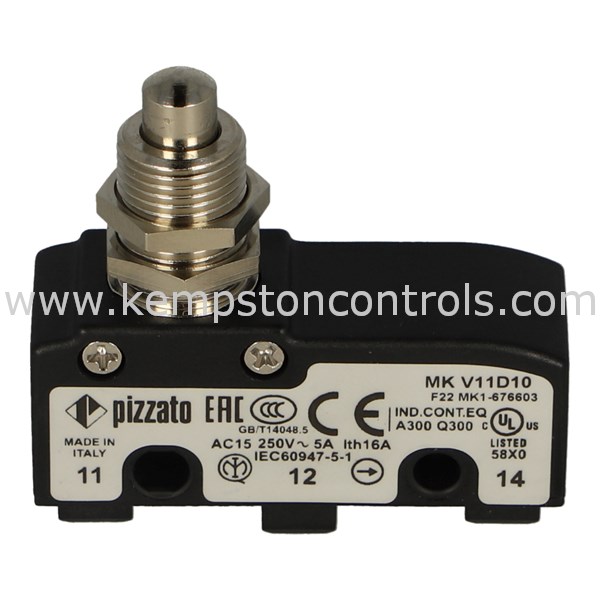 Pizzato MK V11D10 PIZZATO MICROSWITCH WITH THREADED PLUNGER | Kempston ...