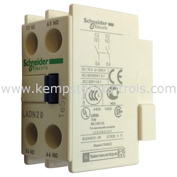 Schneider LADN20 SCHNEIDER CONTACT BLOCK | Kempston Controls