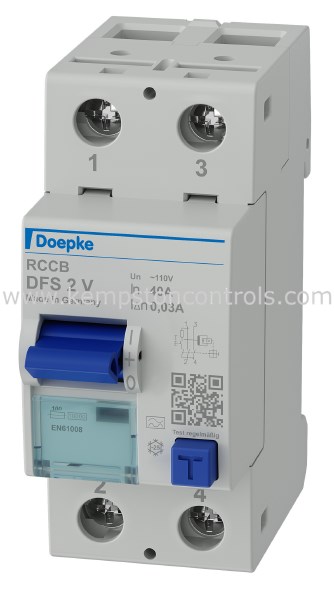 Doepke DFS2-040-2/0.03A 110V RCCB, TYPE A, 2P, 40A, 30MA, 10KA, 110V ...
