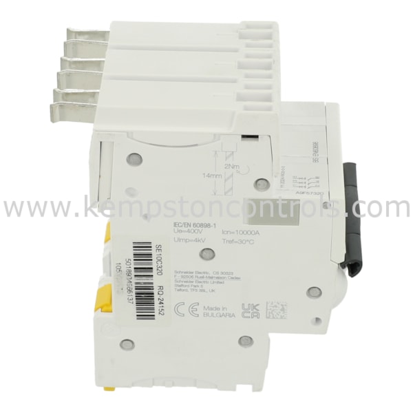 Schneider SE10C320 SCHNEIDER IKQ 3P 20A C MINIATURE CIRCUIT BREAKER | Kempston Controls