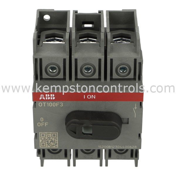 ABB OT100F3 ABB 1SCA105004R1001 OT100F3 SWITCH-DISCONNECTOR, 100A, 3 POLE, HANDLE AND SHAFT NOT ...