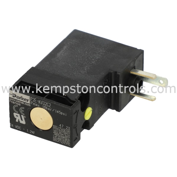 Parker P2E-KV32C2 PARKER PILOT SOLENOID VALVE, 24VDC, 38W, YELLOW ...