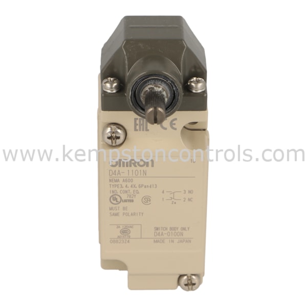 Omron D4A-1101N OMRON ROLLER LEVER LIMIT SWITCH, NO/NC, IP67, SPDT ...
