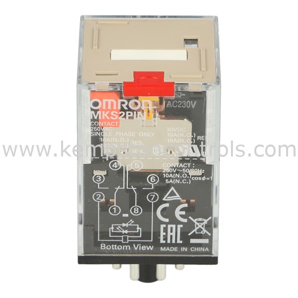 Omron MKS2PIN AC230 OMRON RELAY, PLUG-IN, 8-PIN, DPDT, 10 A, MECH ...