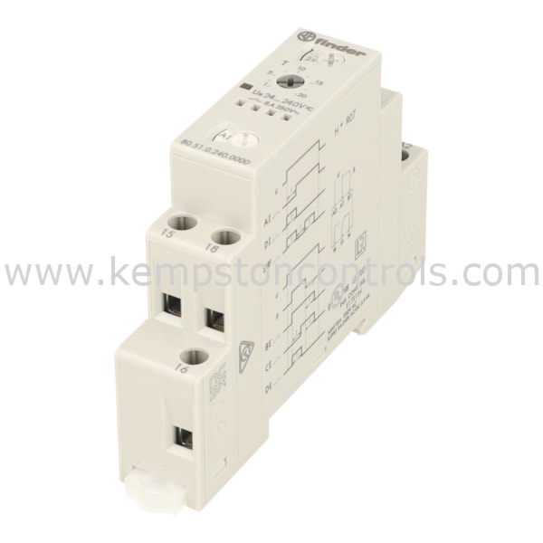 Finder 80.51.0.240.0000 MODULAR TIMER, 1CO SPDT, 24-240VACDC | Kempston Controls