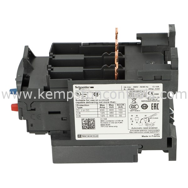 Schneider LRD365 SCHNEIDER THERMAL OVERLOAD RELAY, 48-65A, CLASS 10A ...