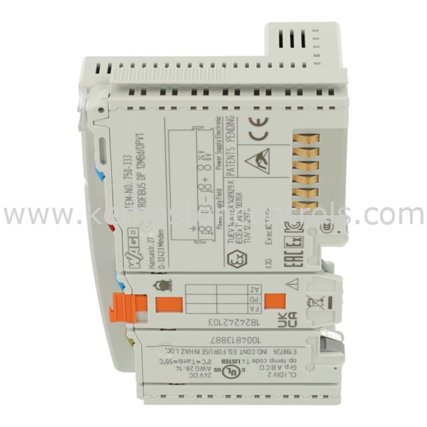 WAGO 750-333 WAGO FIELDBUS COUPLER, PROFIBUS DP, 12MBD, 96 FIELDBUS ...