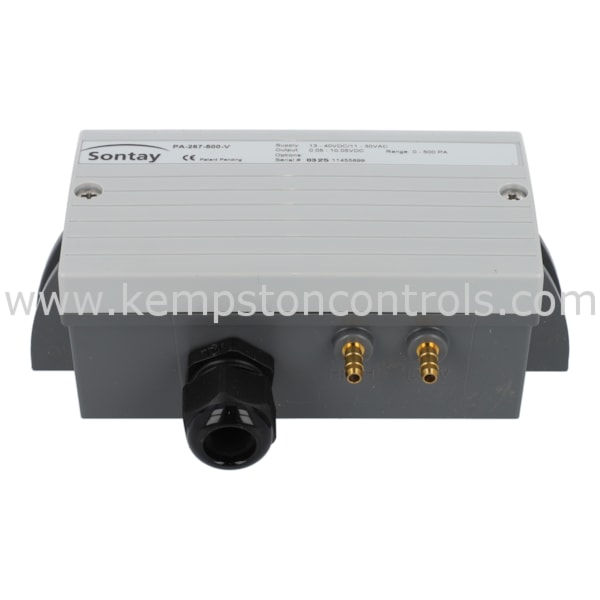 Sontay PA-267-500-V SONTAY DIFFERENTIAL PRESSURE TRANSMITTER, 0-500PA, 0-10VDC | Kempston Controls