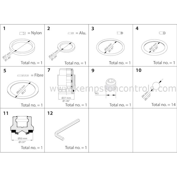 Danfoss 148B6153 DANFOSS OVERHAUL KIT, CONE, SEALING, PACKING GLAND ...