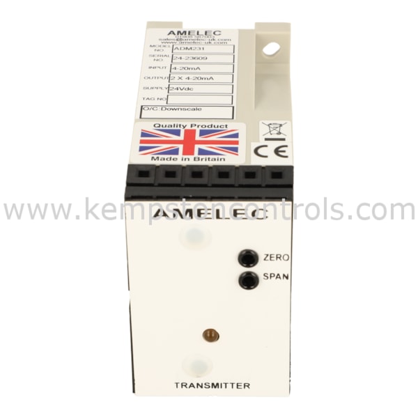 AMELEC ADM231 24VDC AMELEC PROCESS SIGNAL TRANSMITTER, 4-20MA OUTPUT ...