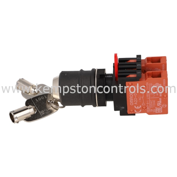 Omron A22TK-2LR-02-K01 OMRON SAFETY KEY SELECTOR SWITCH, OPERATION UNIT ...