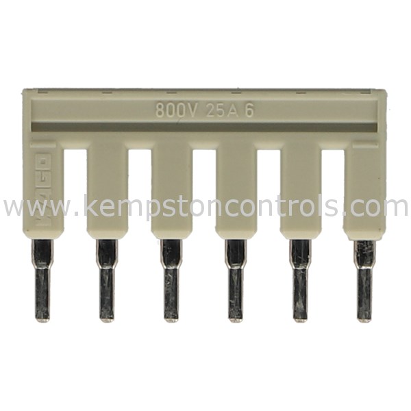 WAGO 2002-406 WAGO PUSH-IN TYPE JUMPER BAR, INSULATED 6-WAY LIGHT GREY ...