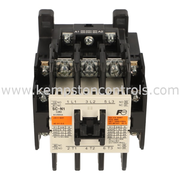 Fuji SCN1/2 FUJI SC-N1 AC200-220V CONTACTOR 2N/O+2N/C AUX (15KW AC3 380 ...