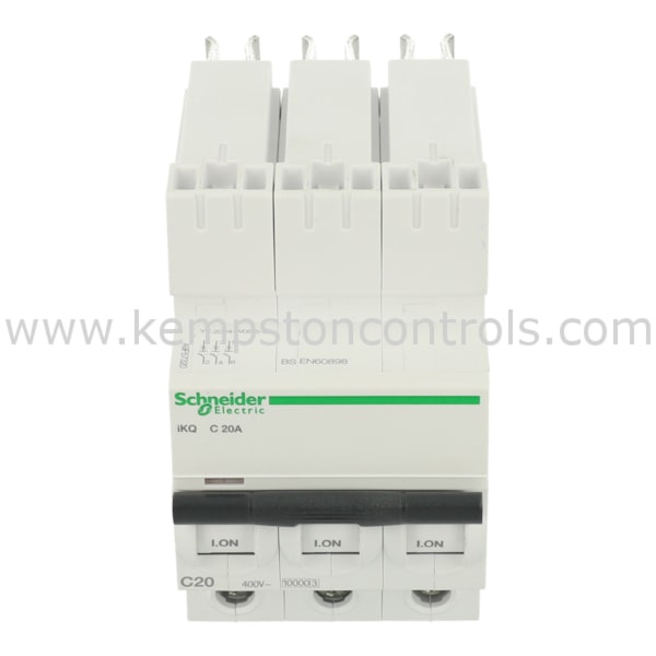 Schneider SE10C320 SCHNEIDER IKQ 3P 20A C MINIATURE CIRCUIT BREAKER | Kempston Controls