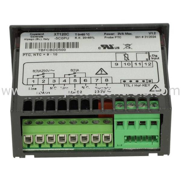 Dixell XT120C 230V DIXELL UNIVERSAL CONTROLLER, 230V, PTC/NTC, DISPLAY ...